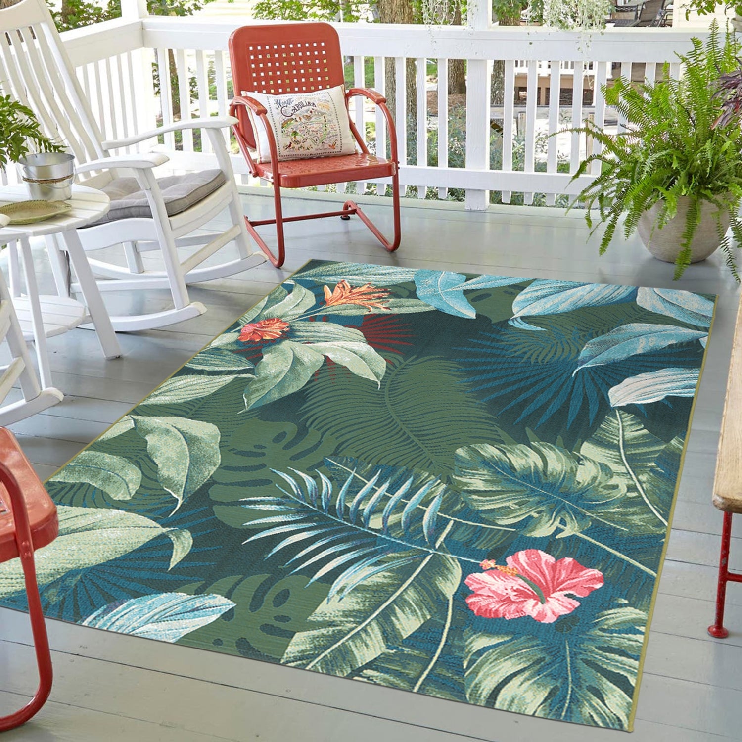 Beautiful Floral Hibiscus Flower Rug for Your Home Decor | EasyRugs